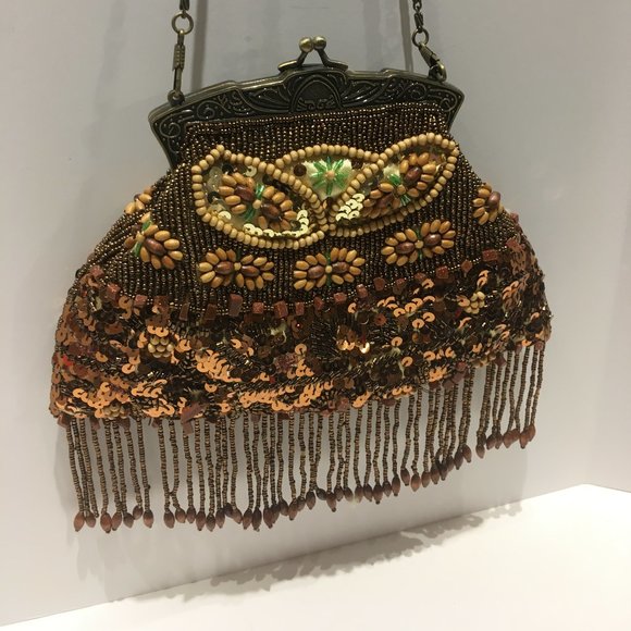 Bags | Vintage Style Beaded Handbag Purse | Poshmark